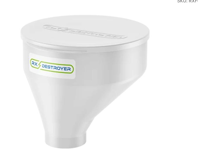 Rx DESTROYER™ Funnel, 32oz W/Lid Secures to 16oz, 64oz, 1 gal - Maxpert ...