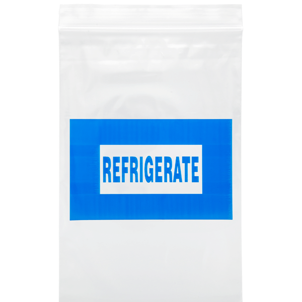 Refrigerate Blue Border Reclosable Bag, 2 mil - Maxpert Medical